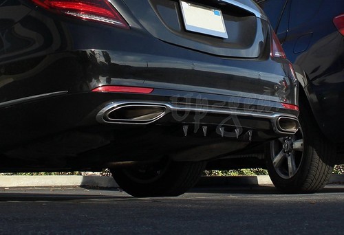 Universal Carbon Style Rear Lower Bumper Diffuser Fin Spoiler Lip Wing ...