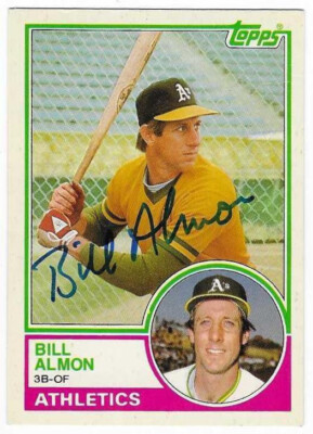 BILL ALMON 1983 TOPPS TRADED AUTOGRAPHED SIGNED # 2T OAKLAND A'S | eBay