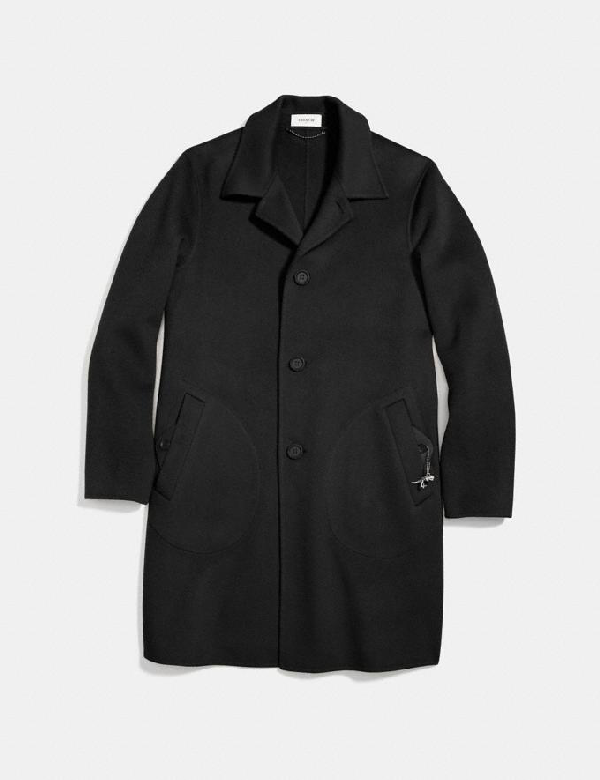 COACH Men's Wool Double Faced Coat With Rexy Charm Size 46 NWT $998 | eBay