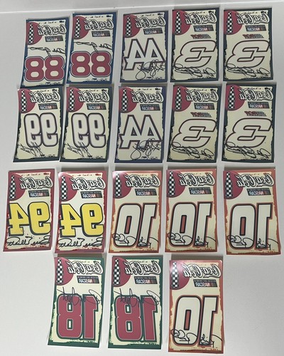Lot of NASCAR Coca-Cola Window Clings Stickers 3X5 in: Earnhardt #3 #88 ...
