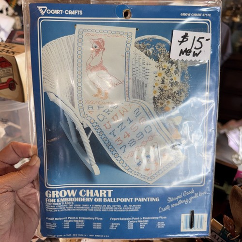 Vtg Vogart Grow Chart EMBROIDERY OR PAINTING CRAFT KIT, GRETCHENS ABC'S ...