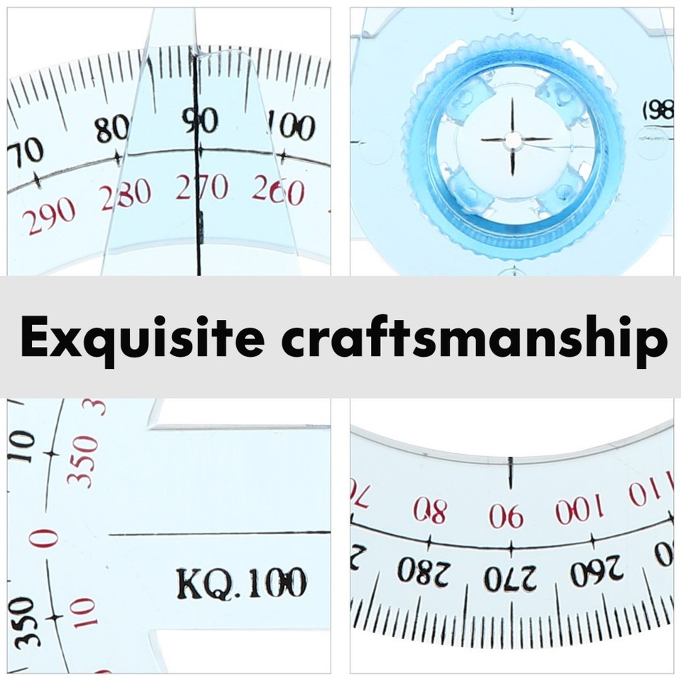 5 Pcs Circular Protractor Plastic Circle Measurng Angle Measuring Tool ...