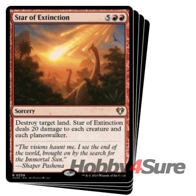 Star Of Extinction X4 M/NM Magic: The Gathering MTG Commander Masters ...