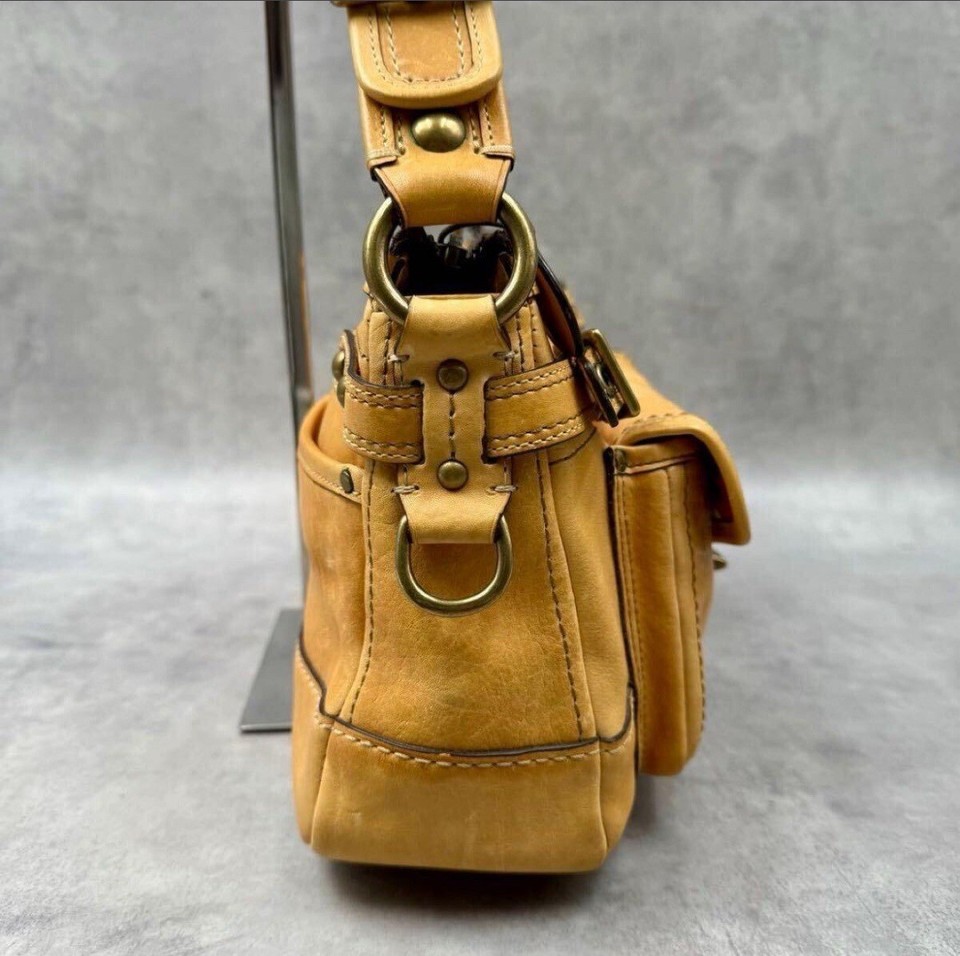 【65th model】vintage coach legacy shoulder bag leather turn Lock brown ...