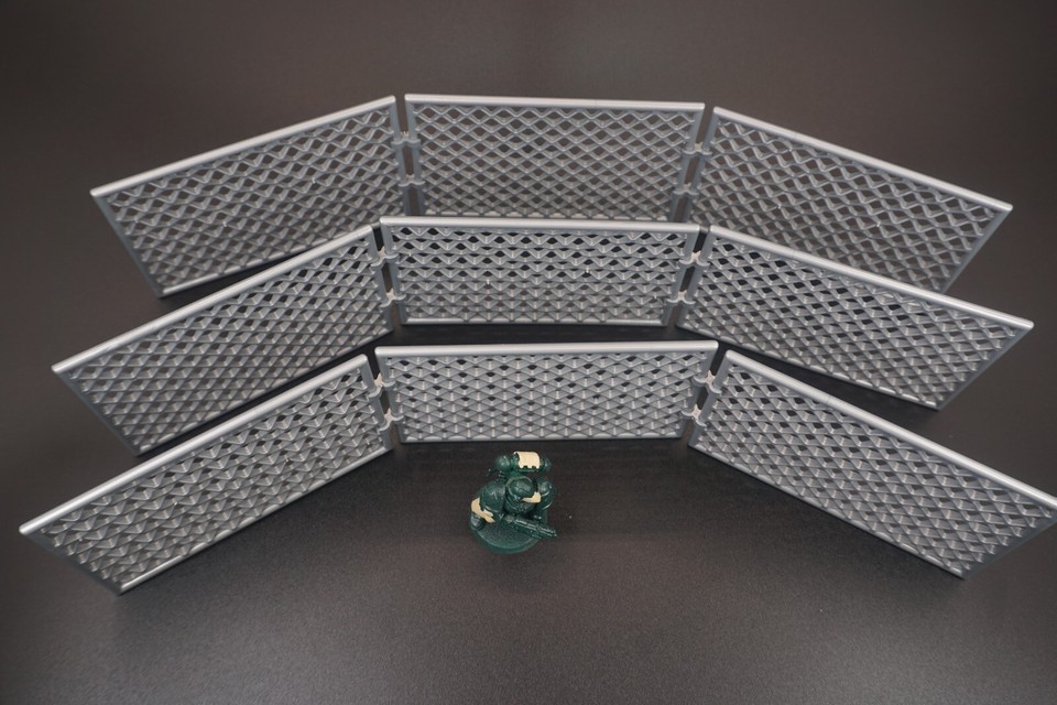 Wargame Terrain Chain link Fence - Warhammer 40k - 28mm Heroic - EASY ...