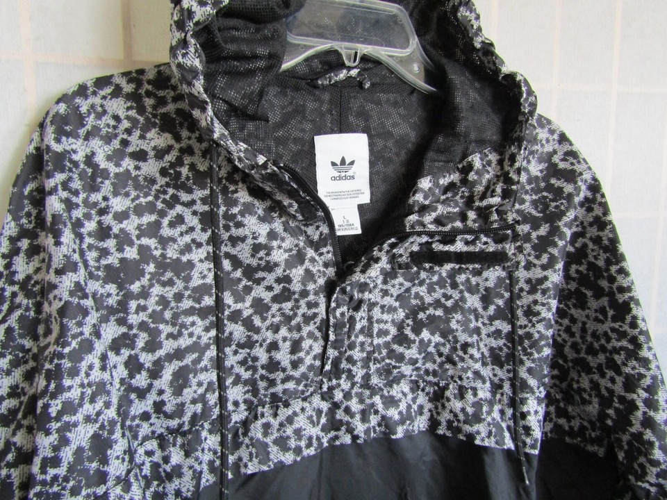 NIB adidas Originals Black/White Design 1/4 Zip Lightweight Hoodie ...