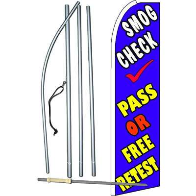 Smog Check Pass Or Free Swooper Flag Kit | eBay