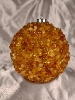 Handmade amber Christmas tree ball medium | eBay