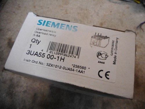 SIEMENS -- THERMAL OVERLOAD RELAY -- 5....8 amps -- 3UA55 00-1H | eBay