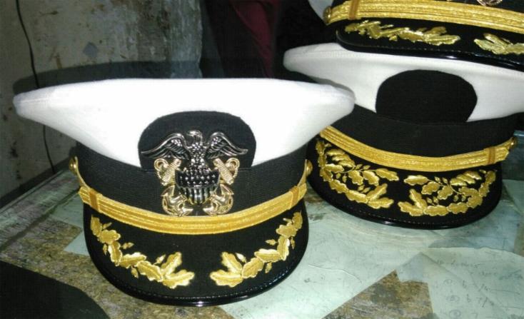 US NAVY COMMANDER CAPTAIN RANK WHITE HAT CAP AUTHENTIC NEW ALL SIZES ...