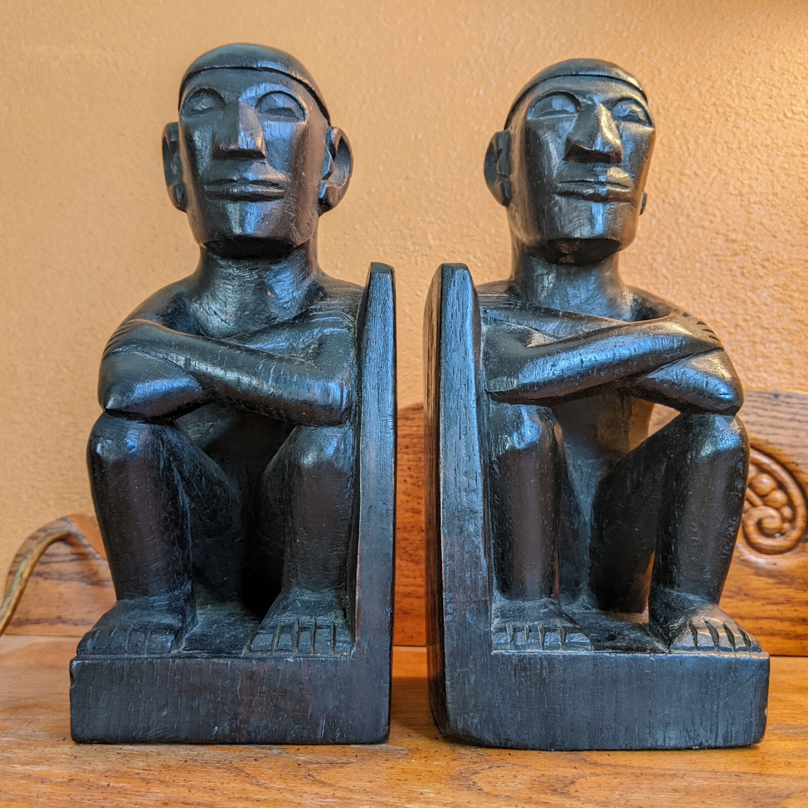 Rare Ifugao Seated Bulul Rice God Wooden carved Figures Arms Crossed ...