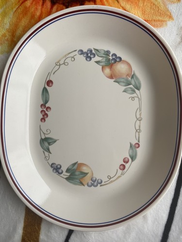 Corelle Abundance Fruit Pattern Oval Serving Platter 12 1/4"x10" Vintage | eBay
