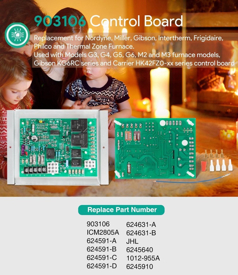 903106 G6 Furnace Control Board ICM2805A for Nordyne Miller Intertherm ...