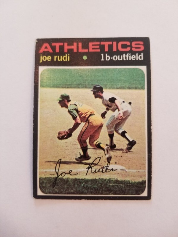 JOE RUDI 1971 TOPPS BASEBALL CARD #407 OAKLAND ATHLETICS | eBay