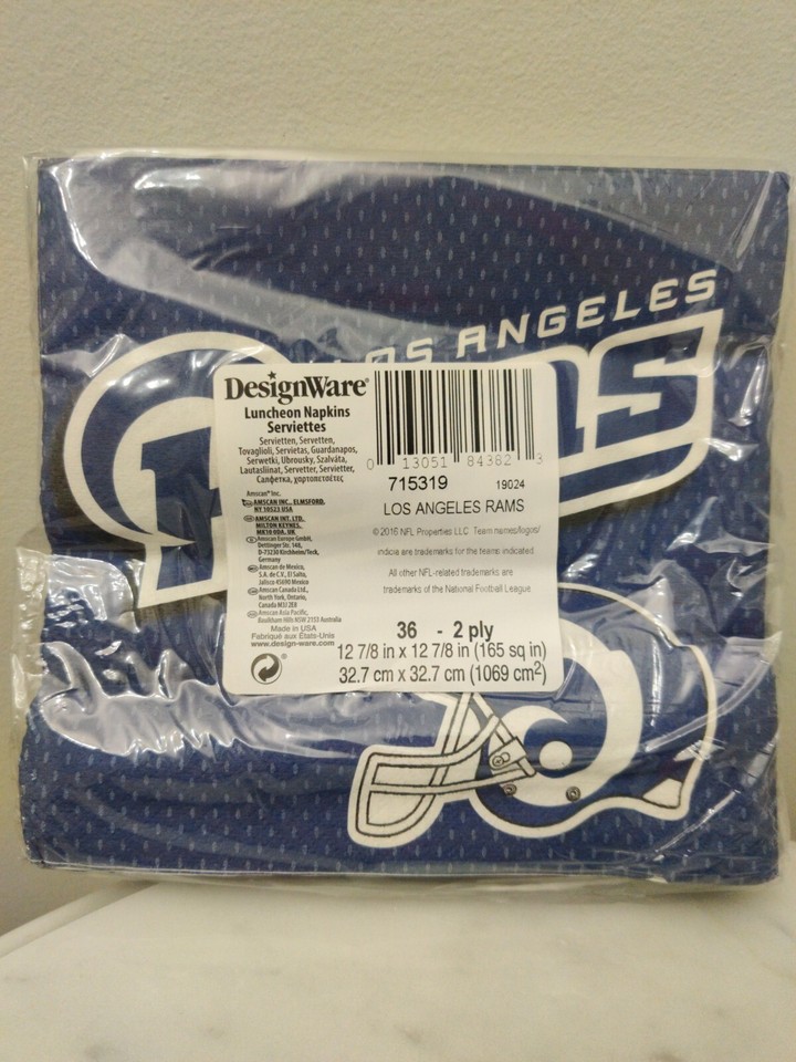 LA Rams Tailgate Party Napkins 2Ply 36 Count Package Football NFL ...