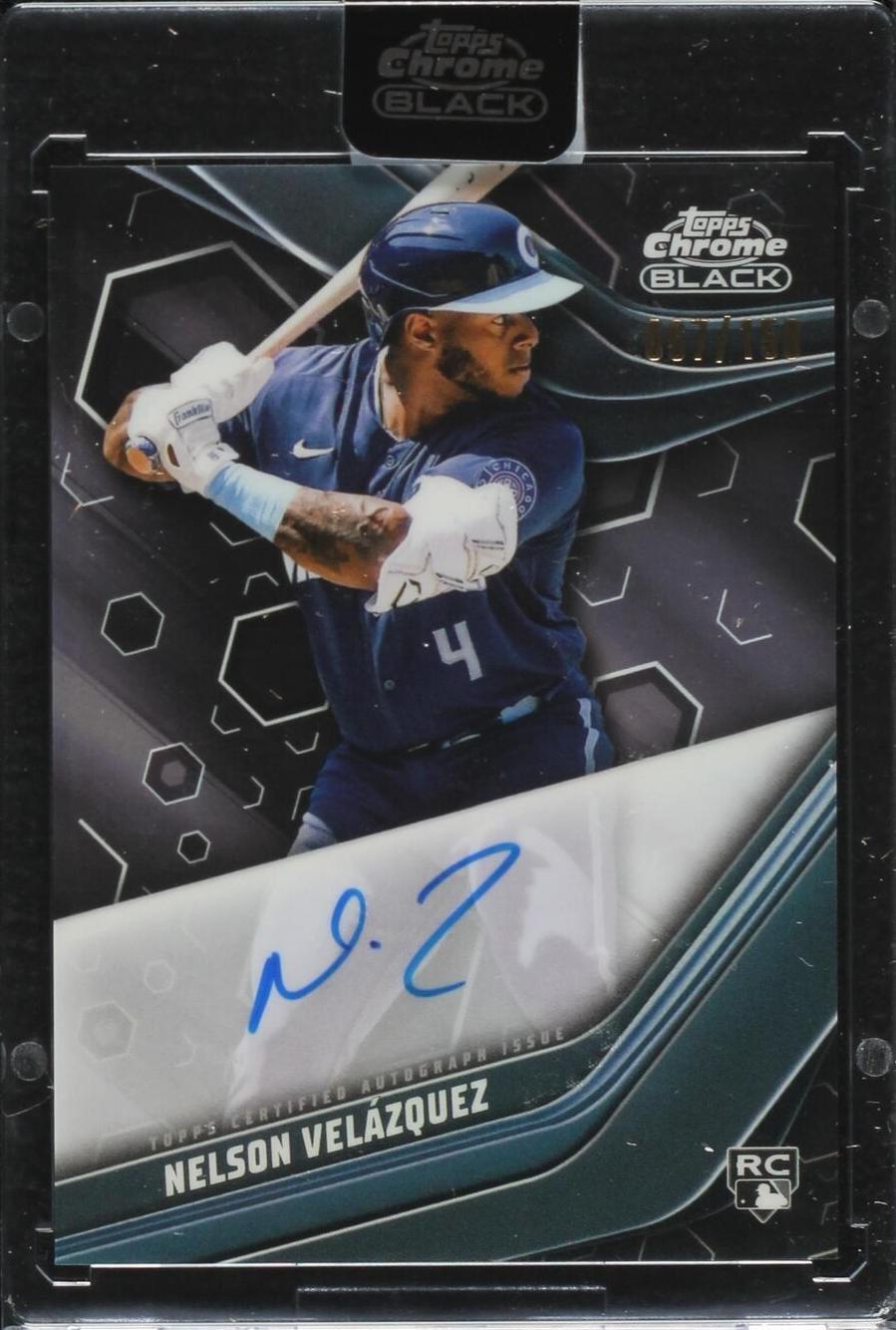2023 Topps Chrome Black - Autographs Nelson Velazquez #CBA-NV Refractor ...