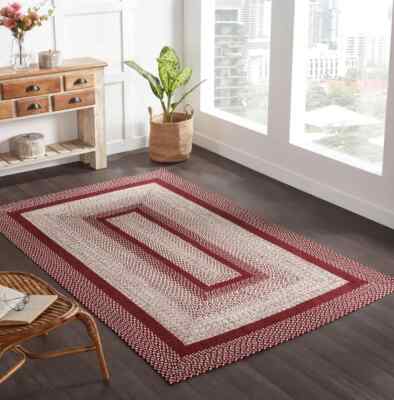 Cortland Braided Area Rug By IHF Rugs. 8' x 10' Rectangle Rug. Red ...