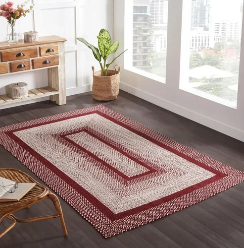 Cortland Braided Area Rug By IHF Rugs. 8' x 10' Rectangle Rug. Red ...