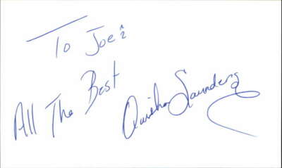 QUISHA SAUNDERS AMERICAN GANGSTER Signed 3"x5" Index Card | eBay