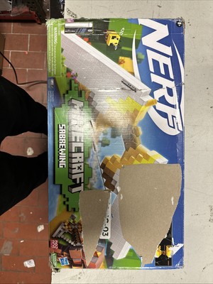 NERF Minecraft Sabrewing Motorized Blaster Bow 8 Elite Darts & Clip ...