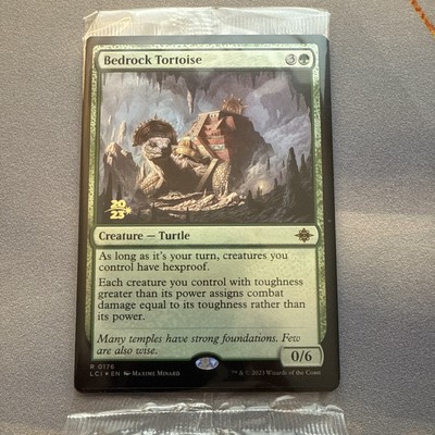 Bedrock Tortoise FOIL Prerelease Promo SEALED 176 Ixalan LCI MTG Rare ...