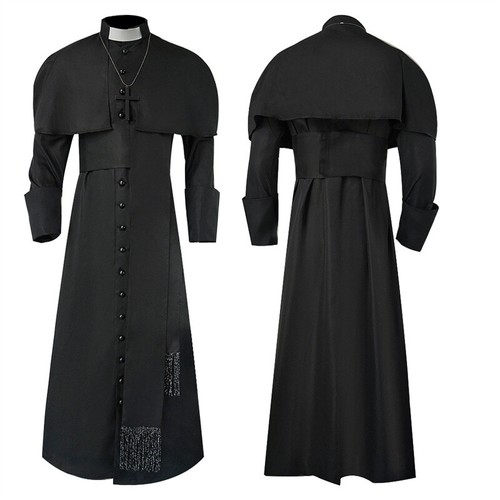Clergy Men Cassock Priest Costume Bishop Roman Catholic Church Soutane ...