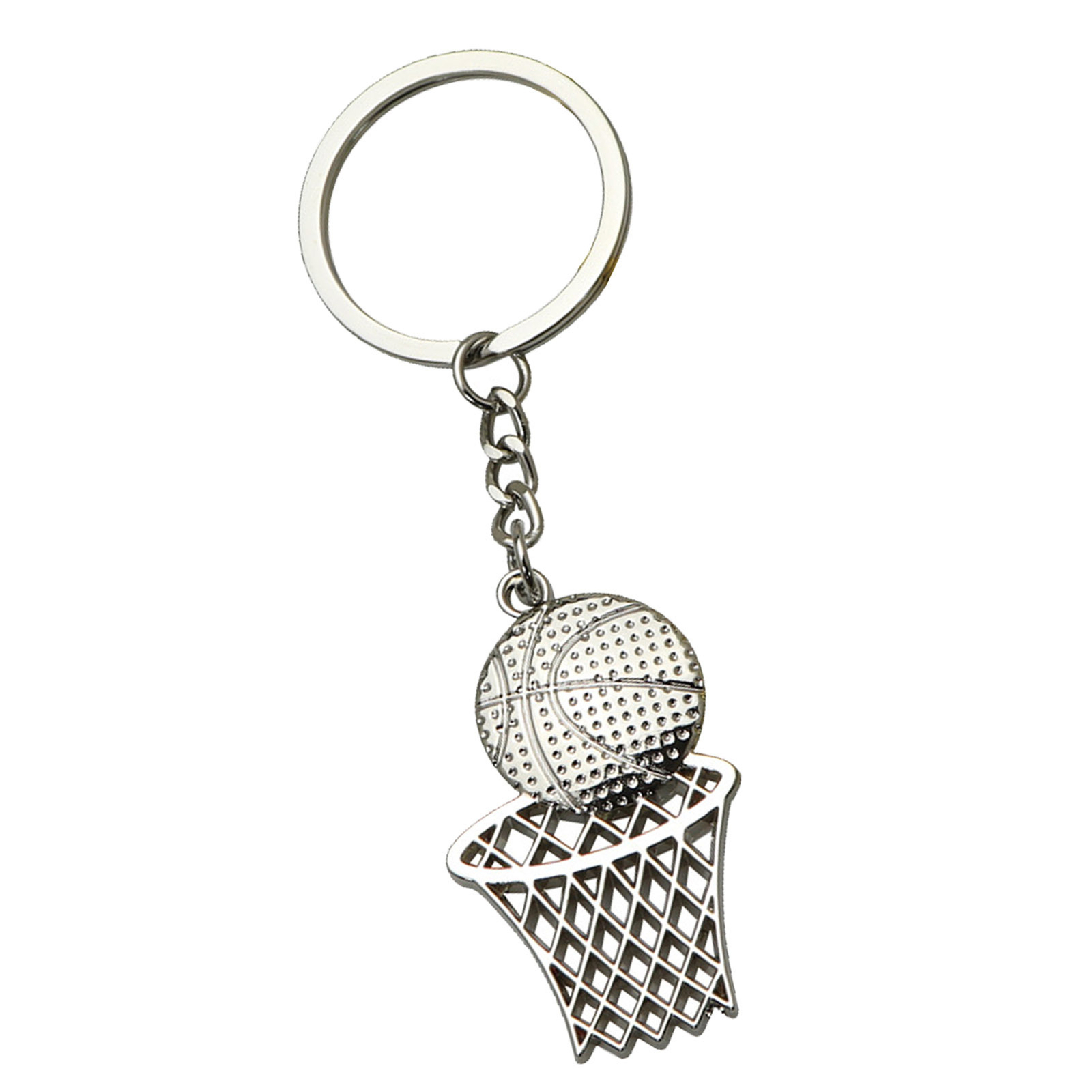 Basketball Keychain Keyring Zinc Alloy Anti-rust Sports Basketball Key ...