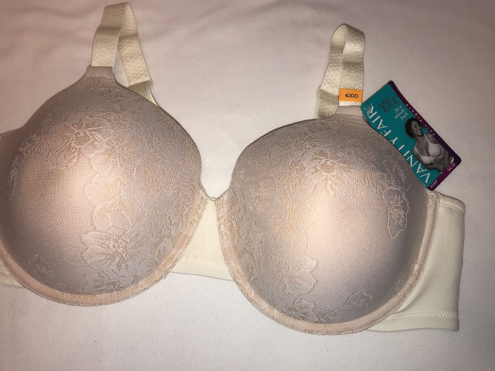 Vanity Fair Bra 76380 Beauty Back Full Figure 42DD Ivory | eBay