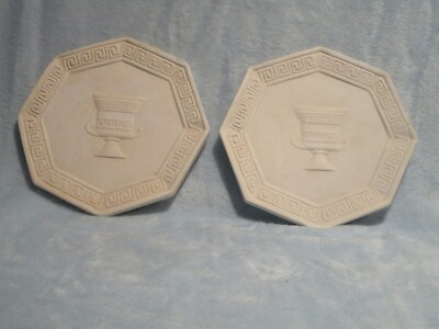 Roman Style Octagonal Wall Plaques Ceramic with Urns in the Center | eBay