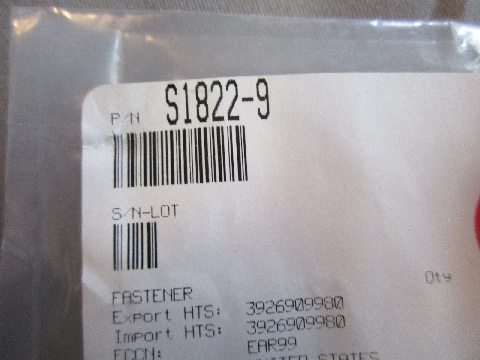 Cessna Aircraft Fastener, P/N S1822-9 (TA) New Surplus | eBay