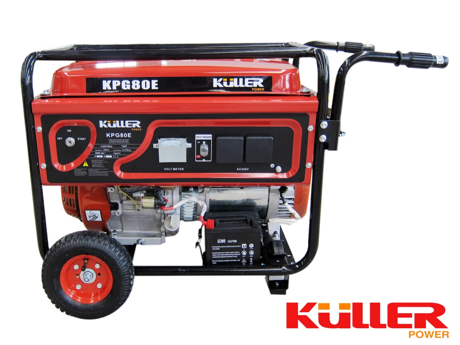 NEW KULLER 18HP 8000w Max/7500w Rated Backup Generator Single-Phase ...