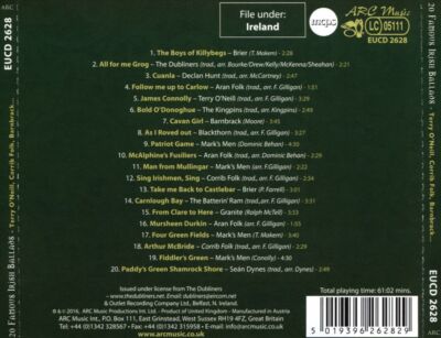 DECLAN HUNT/ARAN FOLK/THE DUBLINERS - 20 FAMOUS IRISH BALLADS NEW CD ...