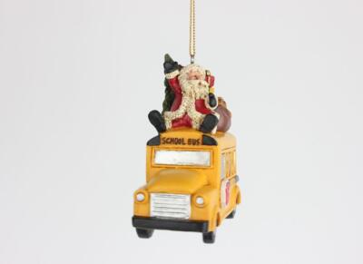 Santa on A School Bus Christmas ornament | eBay