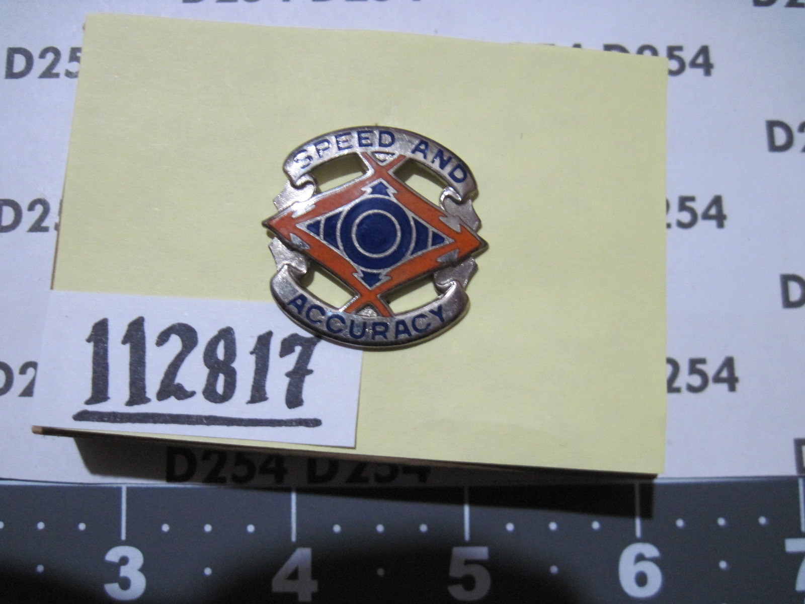 Army Crest DI dui cb clutchback 327th SIGNAL BATTALION bn D-22 new ...