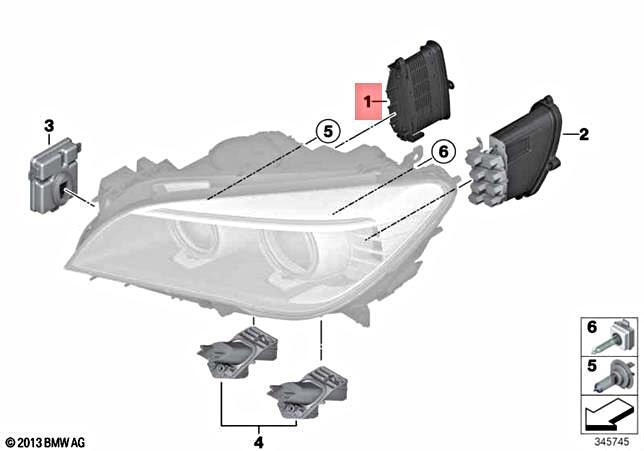 Genuine BMW F Headlight Xenon/Alc Driver Module 63117440875 | eBay