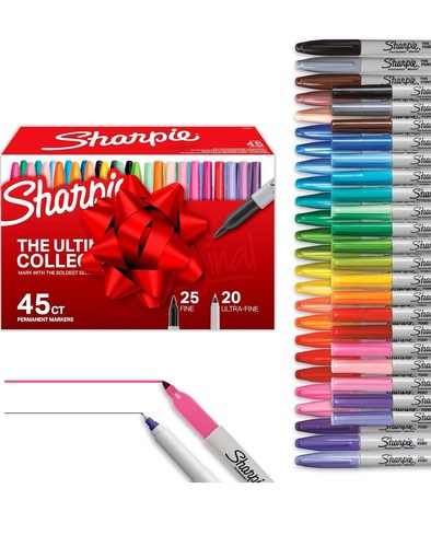 SHARPIE Permanent Markers Ultimate Collection, Ultra Fine & Fine Tip ...
