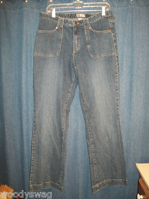 Faded Glory Stretch Jeans Ladies 14 Medium Stone Wash 1% Spandex 99% ...
