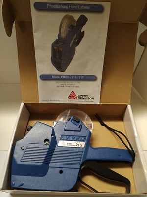 AVERY DENNISON MODEL 216 2-LINE PRICING GUN PRICE LABELER 8 LETTERS NEW ...