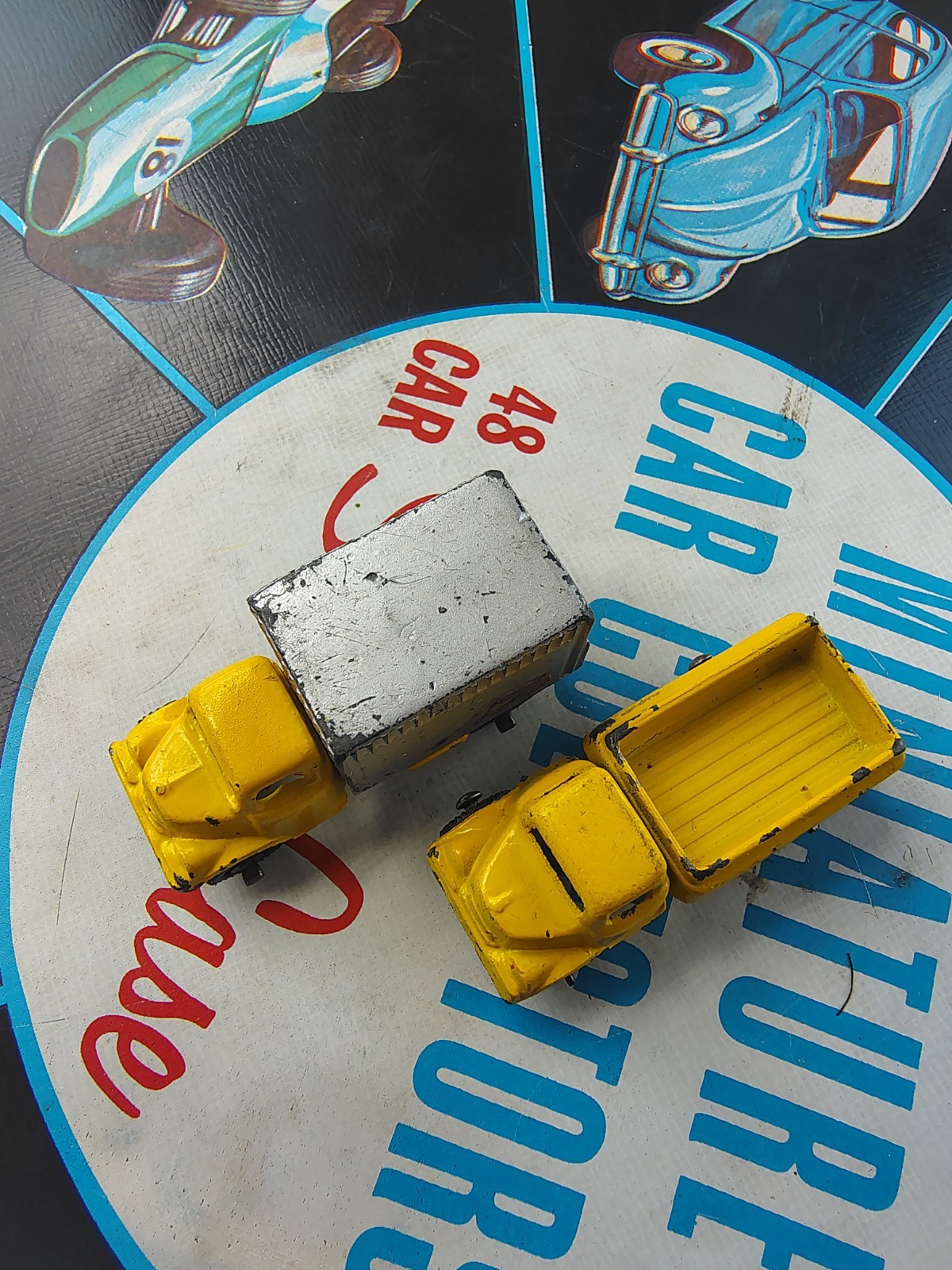 Vintage Barclays Hertz Yellow Delivery Truck Lot Lesney Budgie Red Li ...