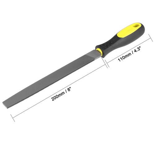 Second Cut Grade High Carbon Hardened Steel Flat Mill File with Handle ...