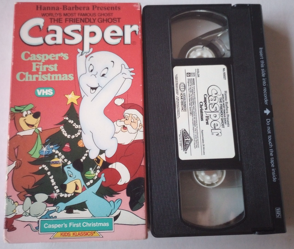 Casper's First Christmas VHS Worldvision Home Video 1987 Hanna Barbera ...