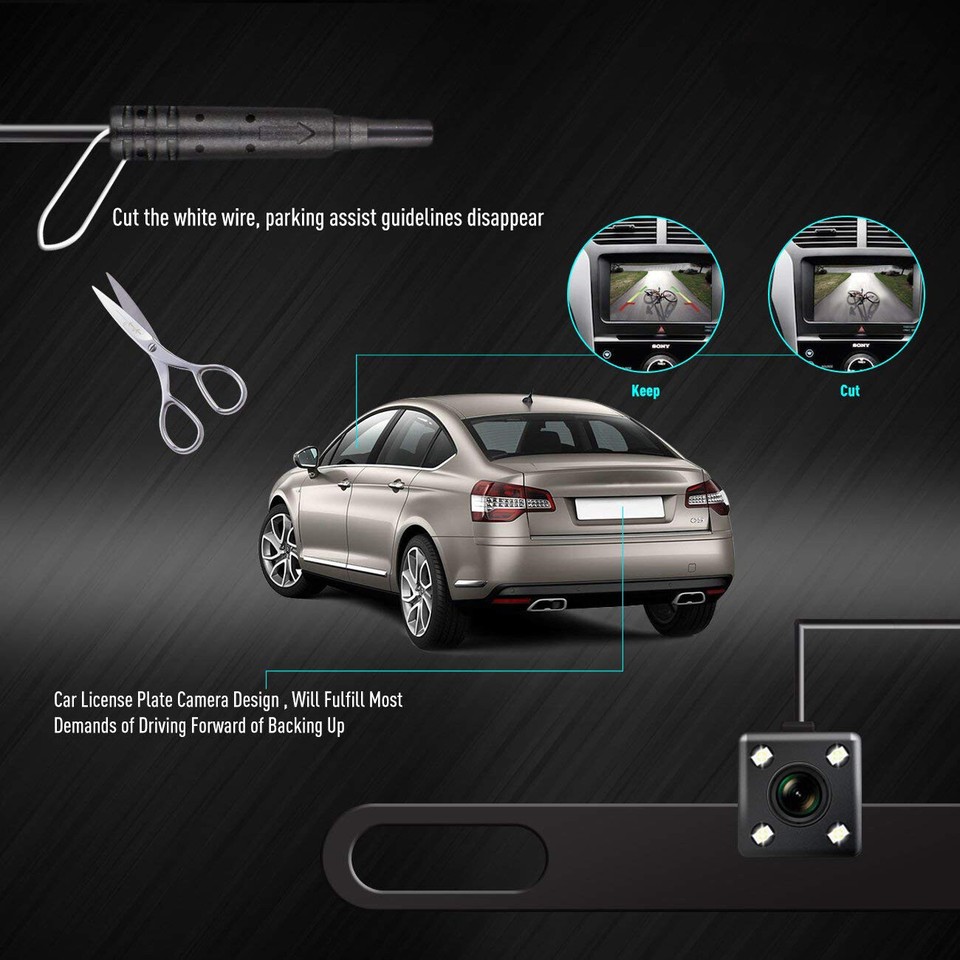 Rear View Camera Backup License Plate Night for ALPINE INEW960HDMI INE ...