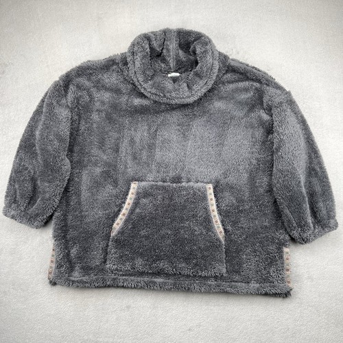Sundance Sasha Fleece Pullover Women XL Gray High Pile Sweater Jacket ...