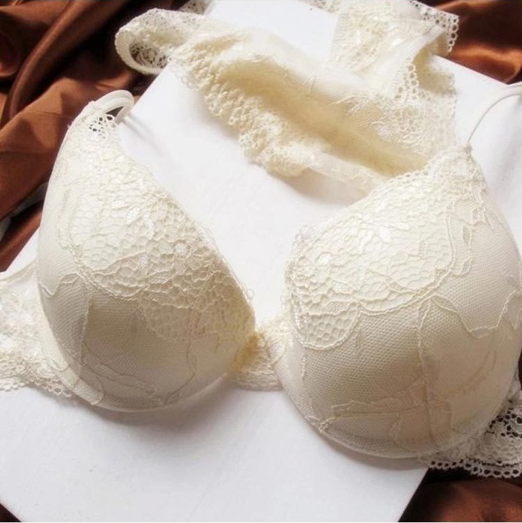 Womens Lace Bra Set Deep V Push Up Bras Plunge Padded Underwire ...