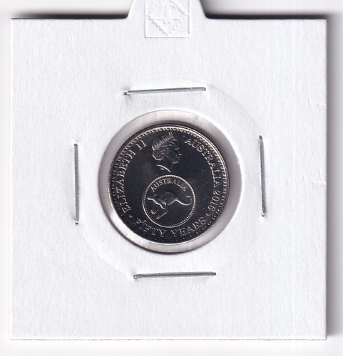 AUSTRALIAN: 2016 5 CENT CHANGEOVER 50th ANNIVERSARY UNC COIN IN 2X2 ...