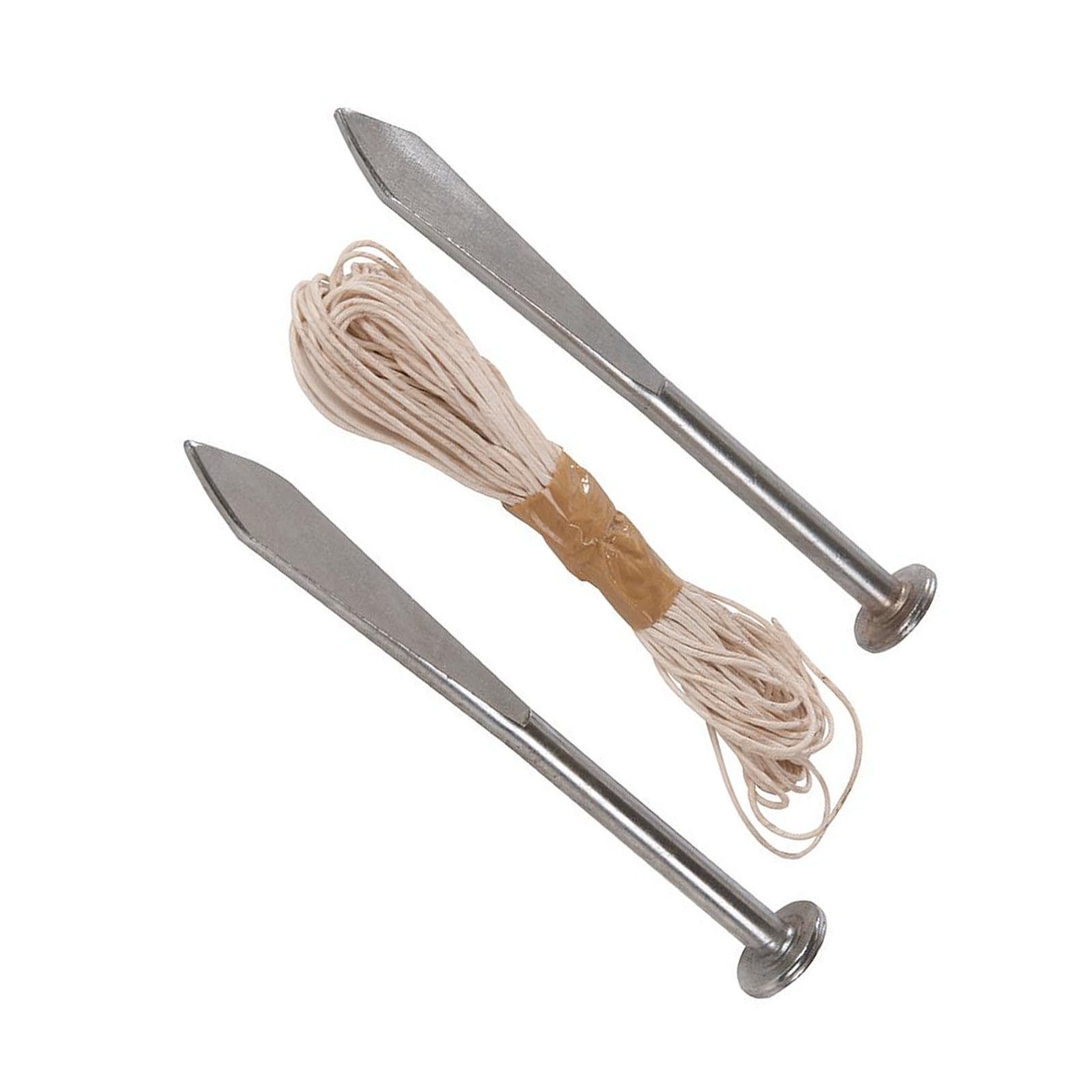 Forged Line Pins 2pk Line/Brick Pins 160mm Marking Taper Cord For ...