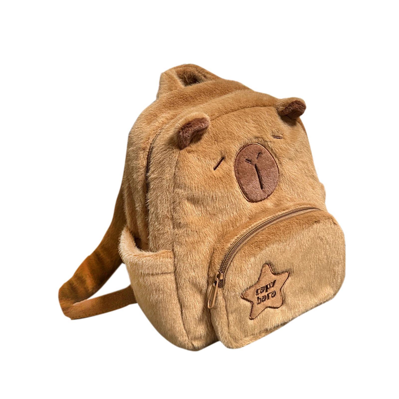 Plush Capybara Backpack Cute Rucksack Fashion Bookbag for College Boys ...