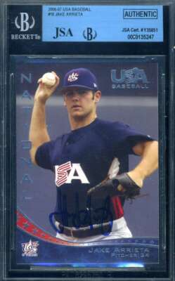 Jake Arrieta Beckett JSA Signed 2006-07 USA Baseball Rookie Autograph ...