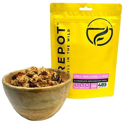 Firepot Chilli NON Carne with Rice Regular 135g Dehydrated Meal | eBay UK
