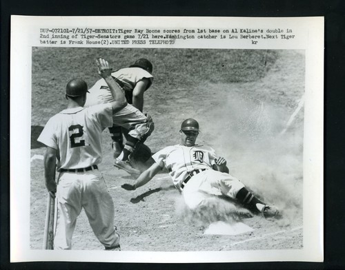Ray Boone Frank House Lou Berberet 1957 Press Photo Detroit Tigers ...